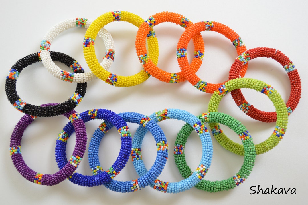African Bracelets Beaded Bracelets African Jewelry Handmade Bangles ...