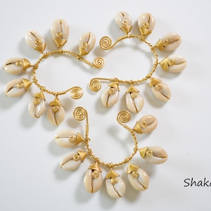 African Cowrie Shell Ear Cuffs Handmade Tribal Ear Cuffs Unique African ...