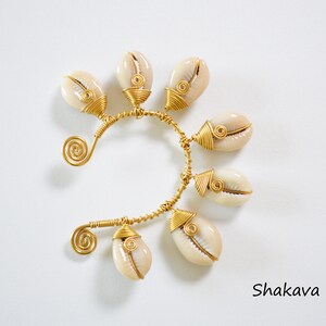 African Cowrie Shell Ear Cuffs Handmade Tribal Ear Cuffs Unique African ...