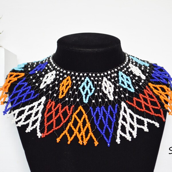African Bib Necklace - Etsy
