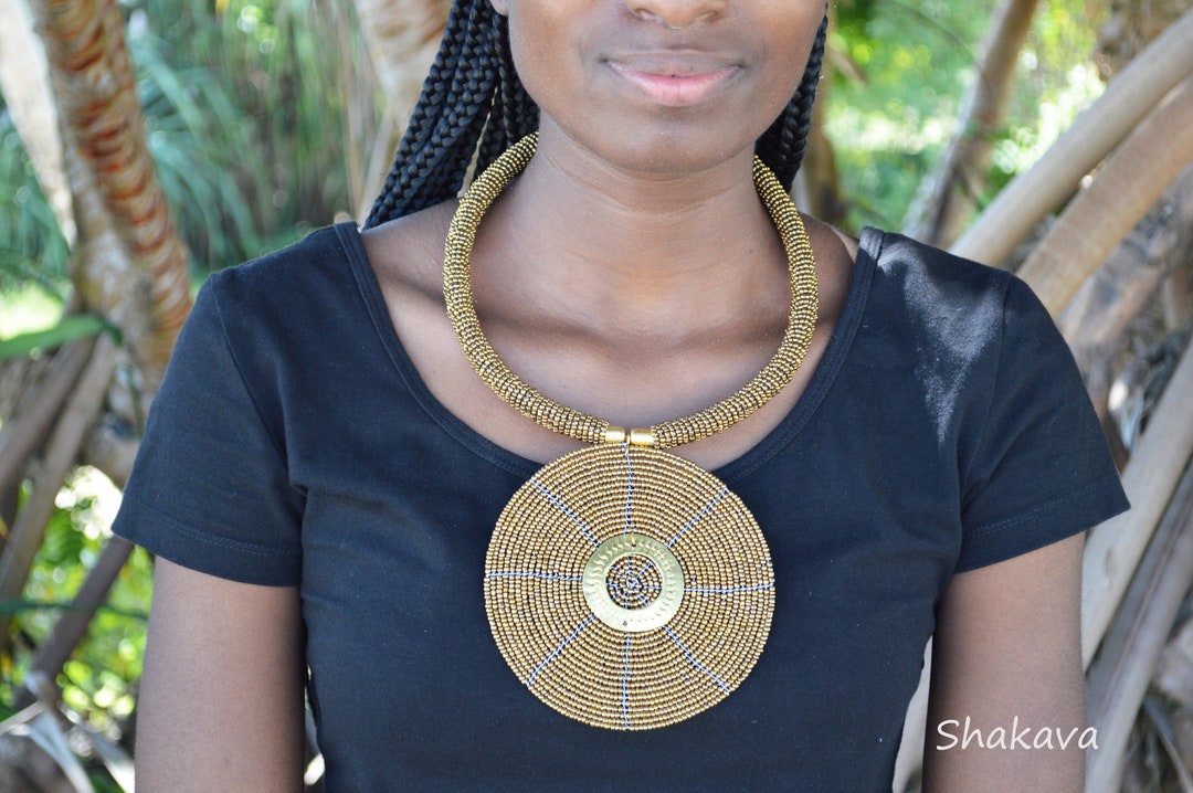 African Beaded Necklaces Multiple Colors Handmade Necklaces African ...