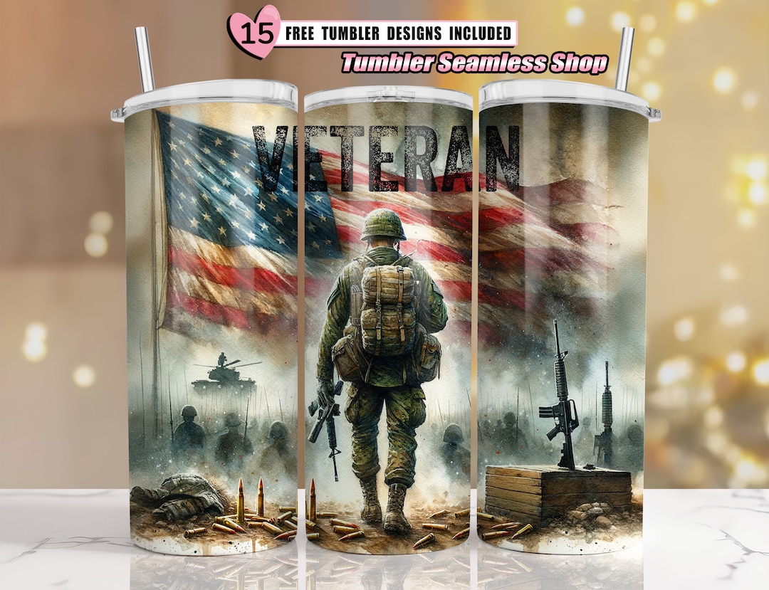 Veteran Sublimation Design, Military, Veteran Tumbler Wrap, Vietnam ...
