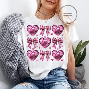 Valentine's Day Pink Heart Png, Disco Bow Digital File, Sublimation Png ...