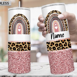 Boho Rainbow Design Blank Leopard Boho Rainbow Tumbler Png - Etsy