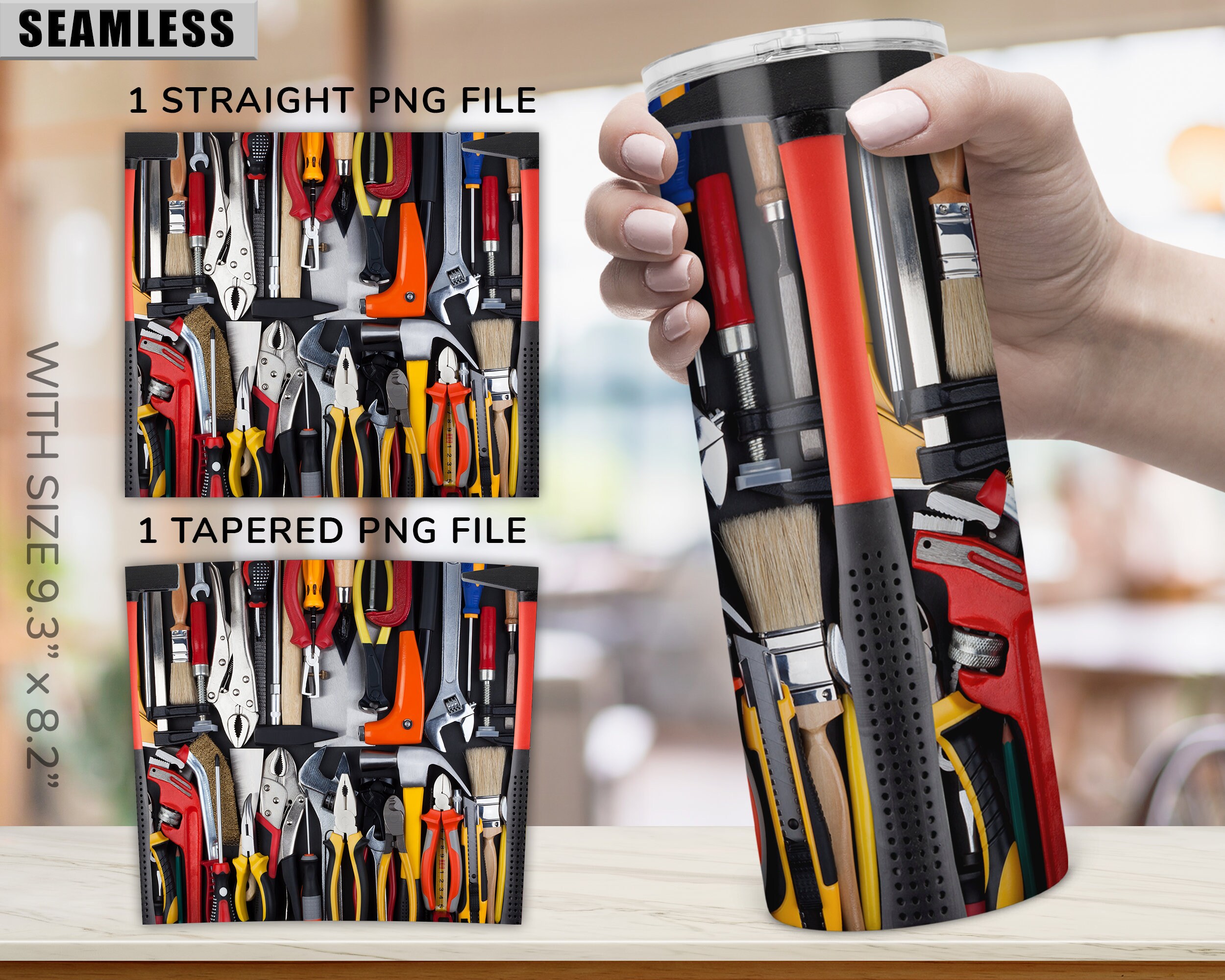 20 Oz Skinny Tumbler Mechanic Tools Sublimation Designs, Oil Drip ...