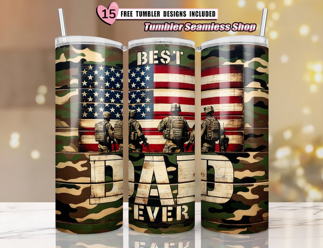 Best Dad Ever, American Flag Dad, Dad Nutrition Facts Tumbler, 20oz ...