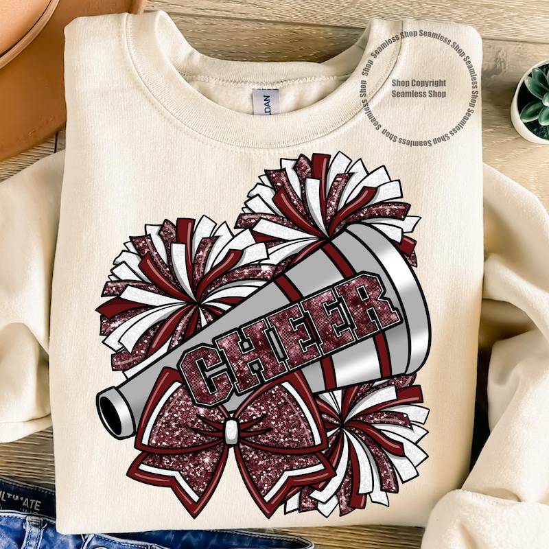 Maroon Cheer Bows - Etsy