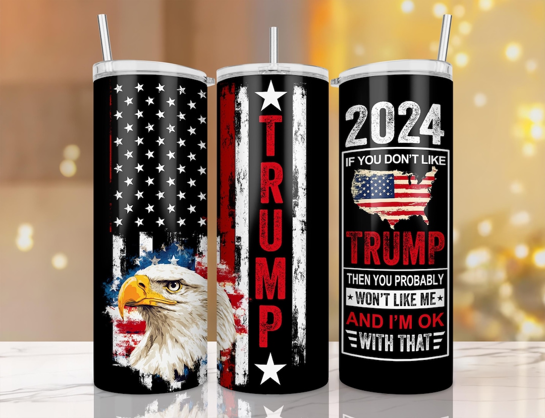 Trump 2024 Election Skinny Tumbler Wrap, 20 Oz Sublimation PNG Download ...