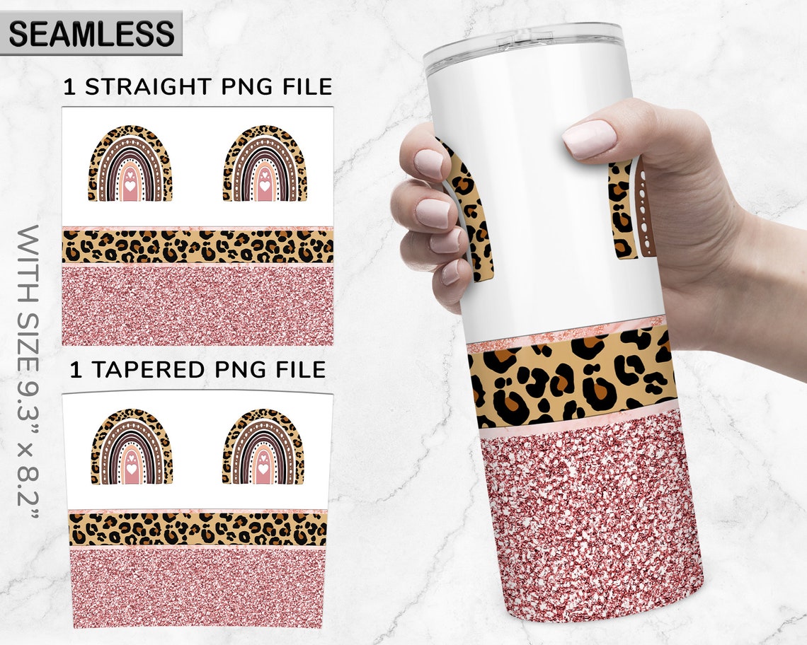 Boho Rainbow Design Blank Leopard Boho Rainbow Tumbler Png - Etsy