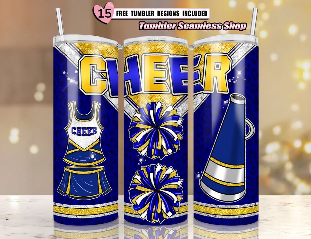 Cheer Tumbler Wrap, Cheerleader Leopard, Add Your Own Text Tumbler Wrap ...