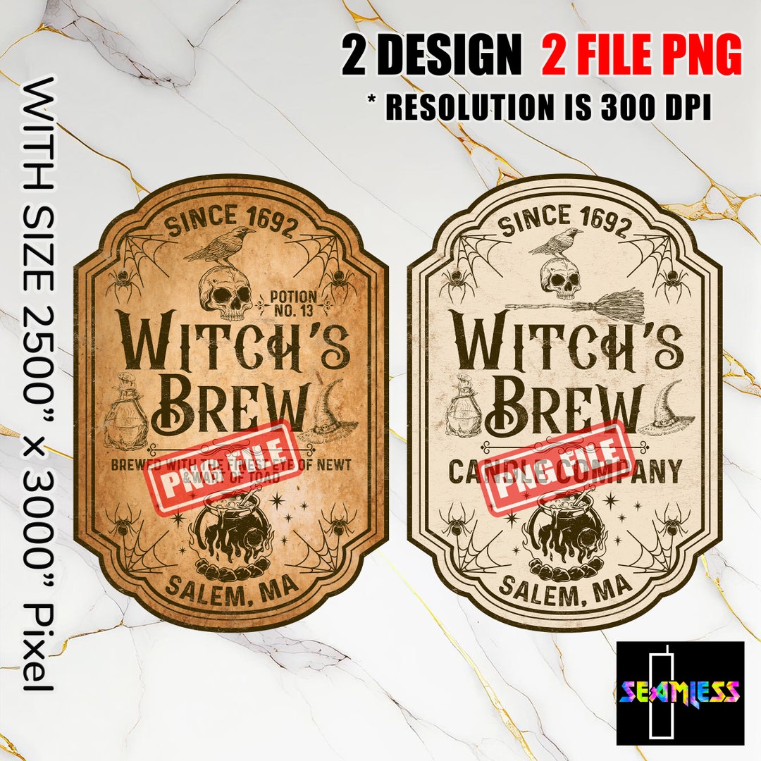 Witch Brew Label Png, Witch Brew Label Decal, Witch Brew Decal Png ...