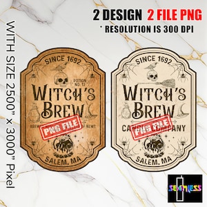 Witch Brew Label Png, Witch Brew Label Decal, Witch Brew Decal Png ...