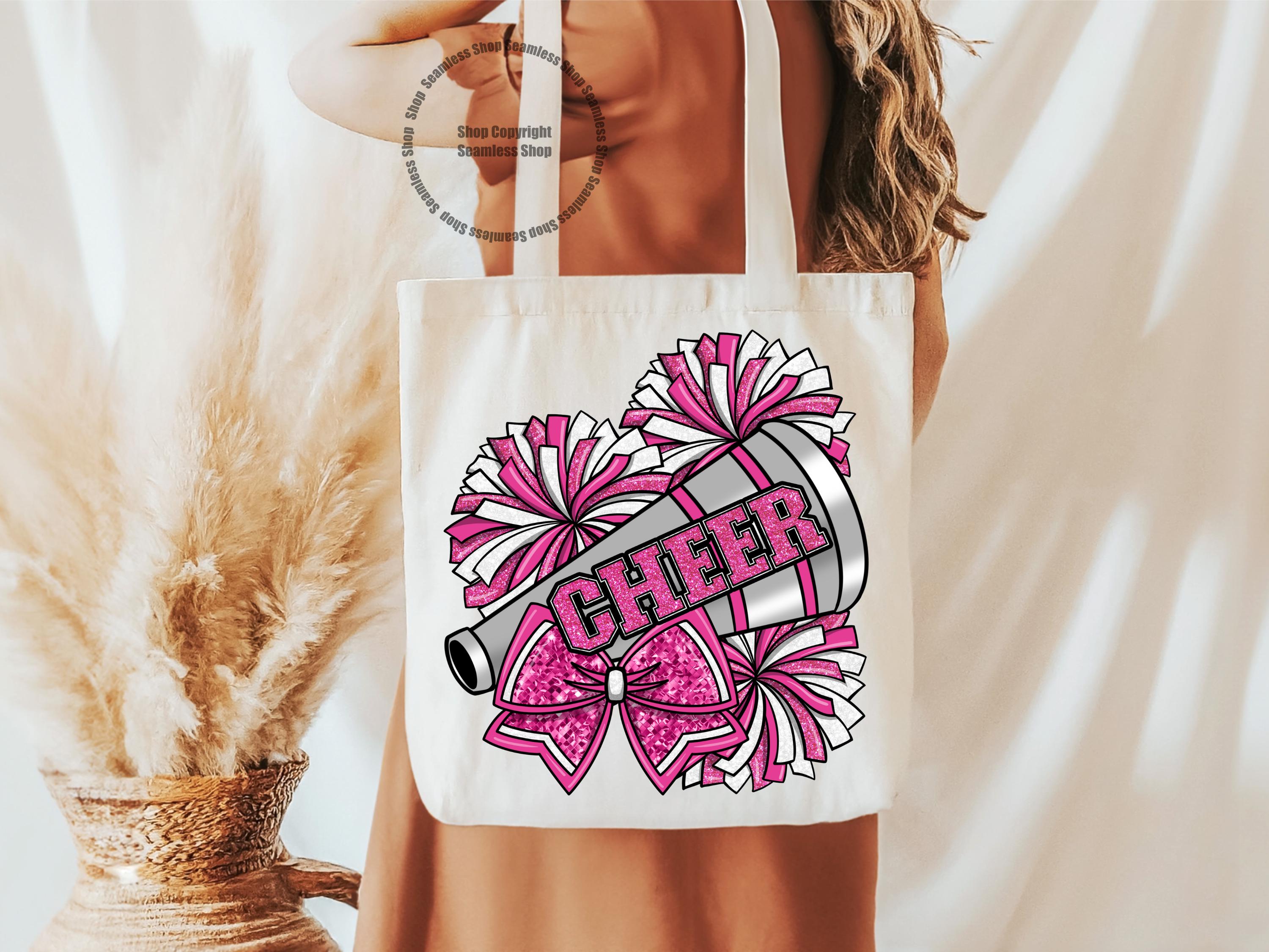 Cheerleading Pom Poms, Pink Glitter Cheer PNG, Sublimation Download ...
