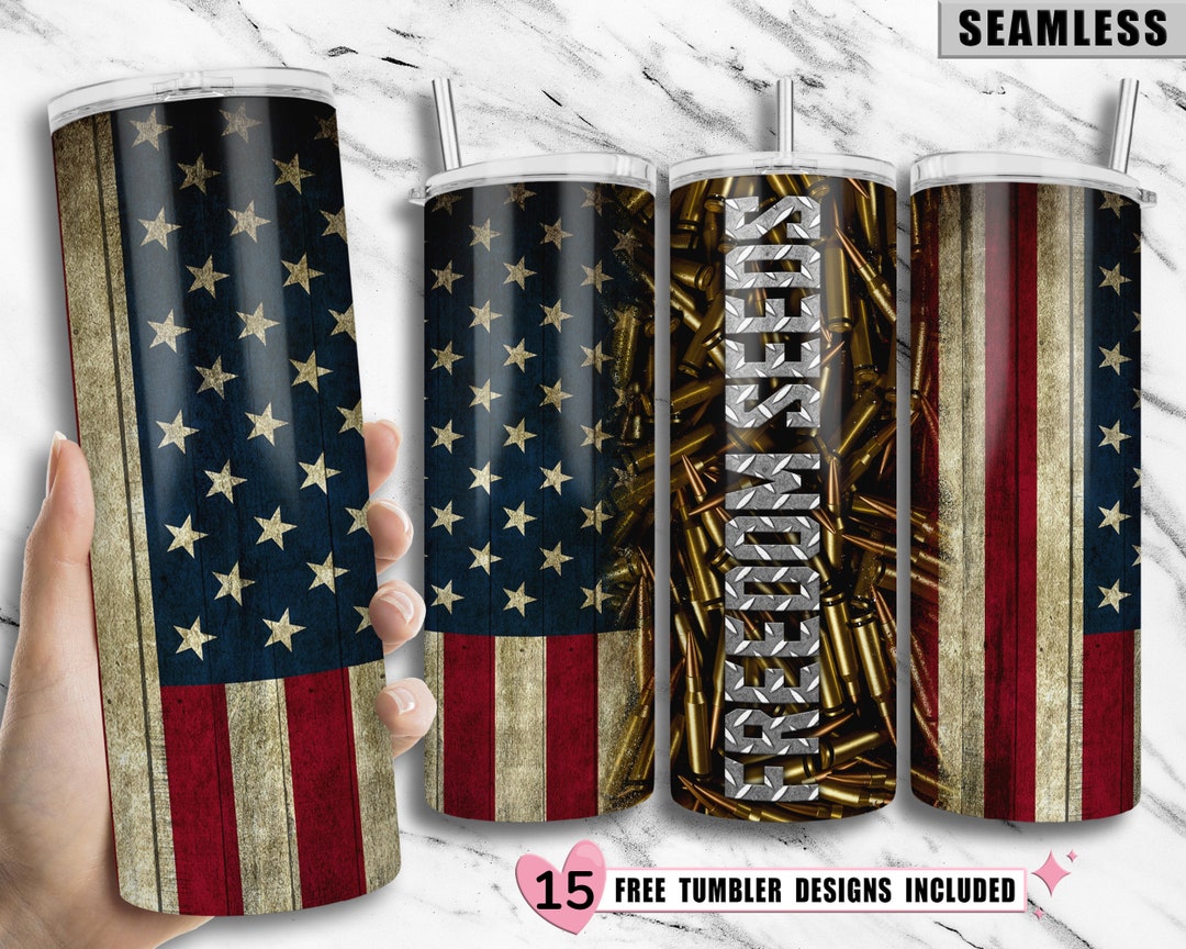 20oz Skinny Tumbler Freedom Seeds Cracked Wood Ammo Bullets - Etsy