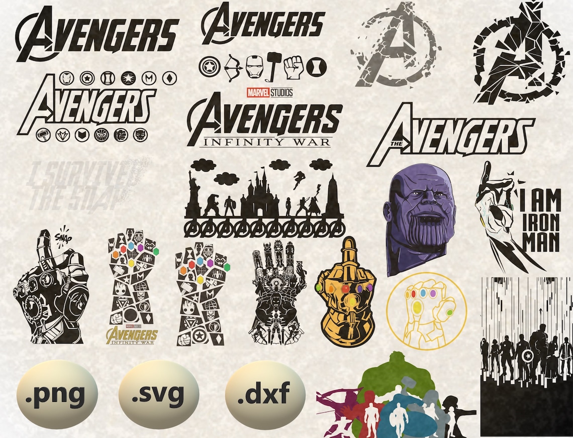 Avengers Svg Png Dxf Marvel Avengers Svg Png Dxf Marvel - Etsy