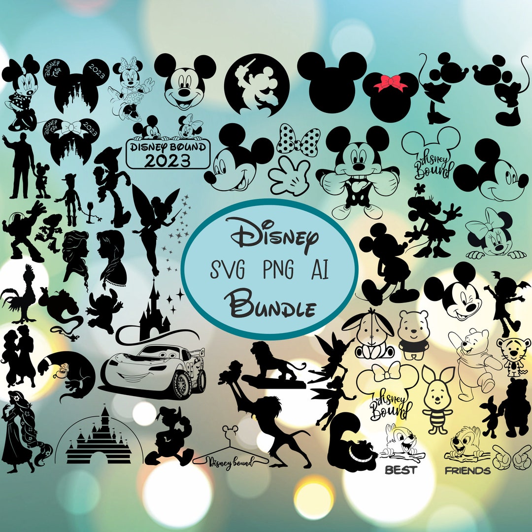 50 Disneyworld Bundle Svg Png Ai Mickeyand Friends, Disneyland Svg ...