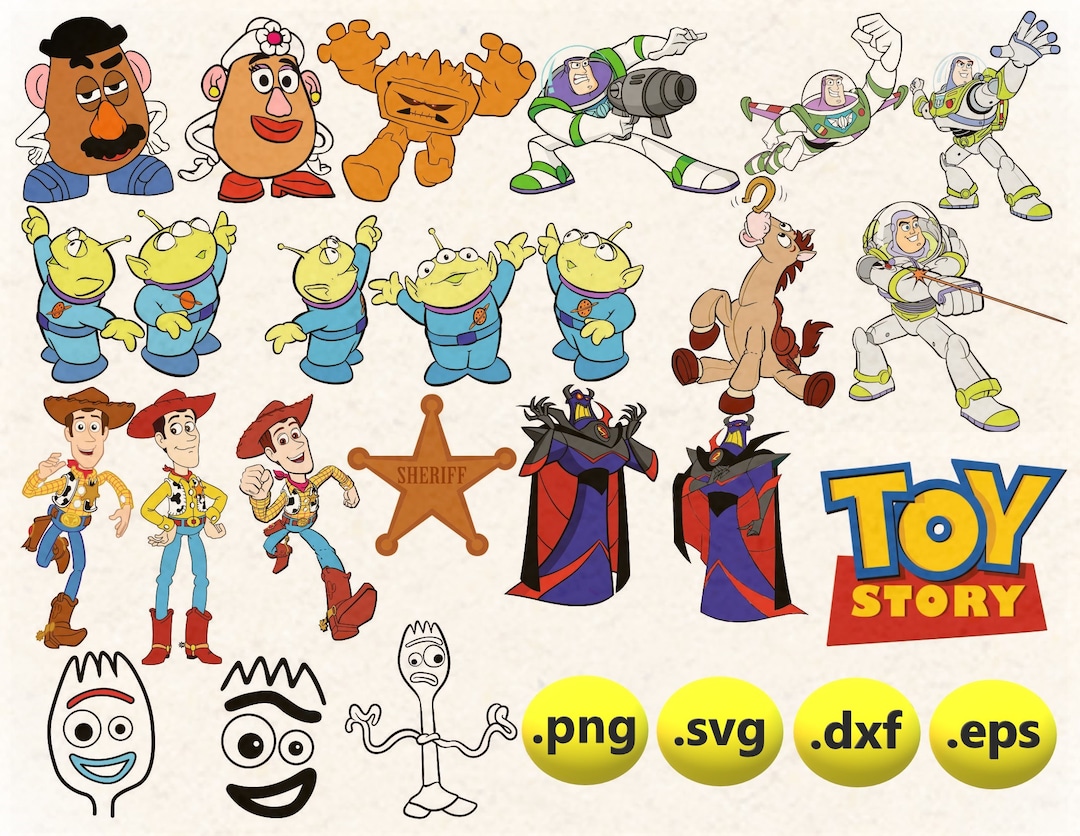 Toy Story Svg Bundle, Toy Story Svg Png, Toy Story Clipart, Woody Svg ...