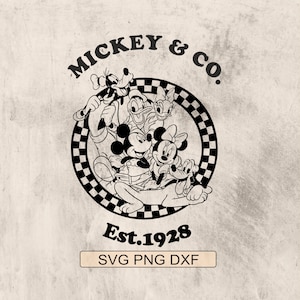 Mickey and Co Est. 1928 Svg File, Friends Est.1928, Family Vacation Svg ...