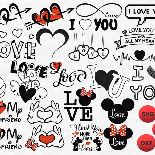 Love Svg Bundle 20 Love SVG Files for Cricut Silhouette - Etsy