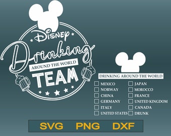 Drinking Around the World SVG PNG Dxf Eps: Epcot Design, Cricut ...
