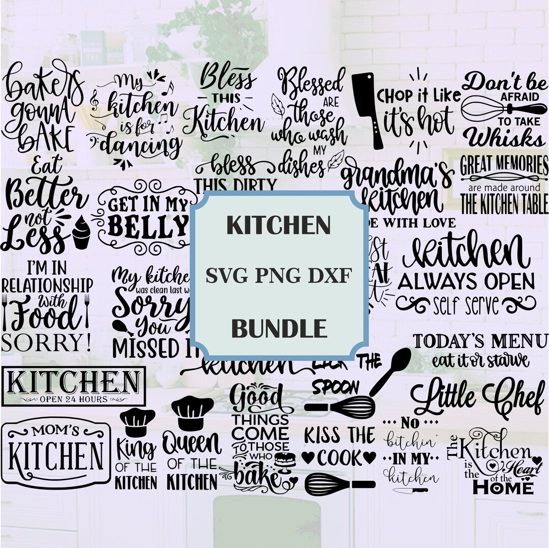 20+ SVG PNG JPG Dxf Instant Digital Download Kitchen Bundle, for Cricut ...