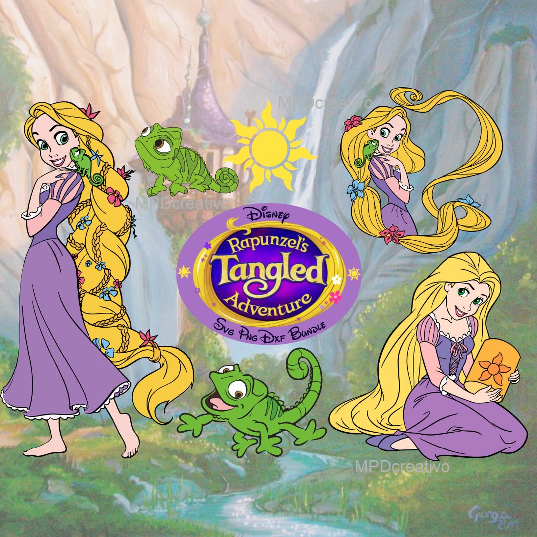 20 Rapunzel Svg Png Dxf, Princess Digital Download SVG PNG DXF Tangled ...