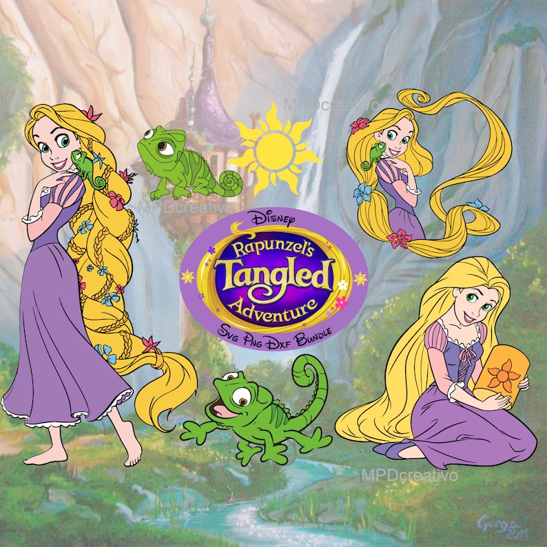 Rapunzel Tangled SVG PNG DXF Bundle: Princess Digital Files - Etsy