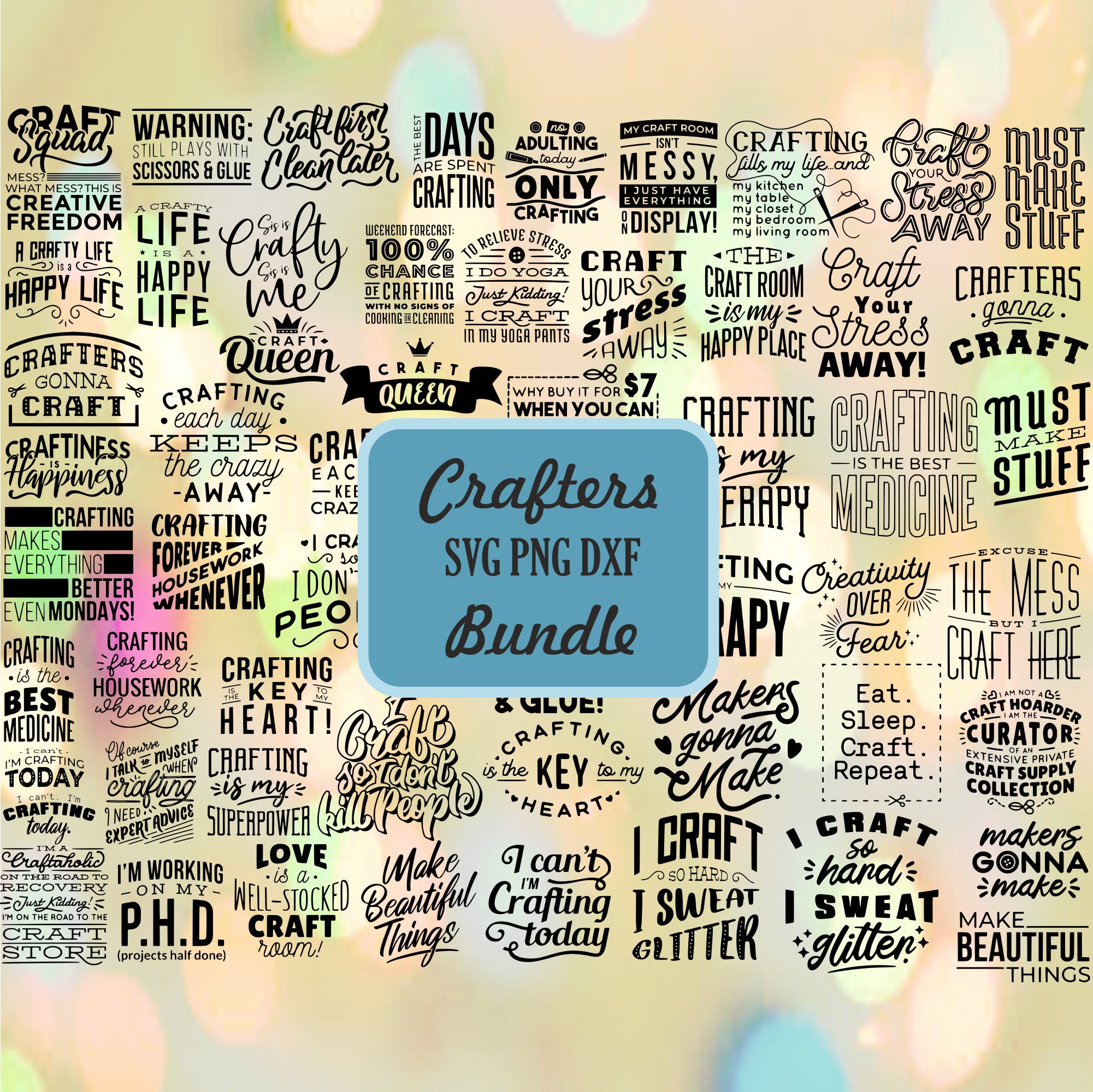 50 SVG Instant Download Crafters Bundle for Cricut or - Etsy