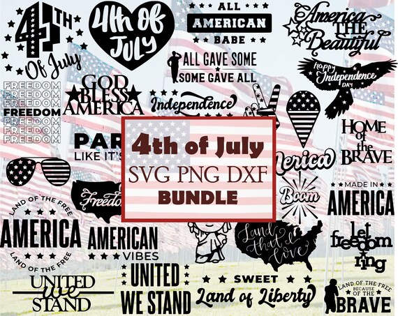 20 SVG PNG JPG Dxf Instant Digital Download 4th of July - Etsy