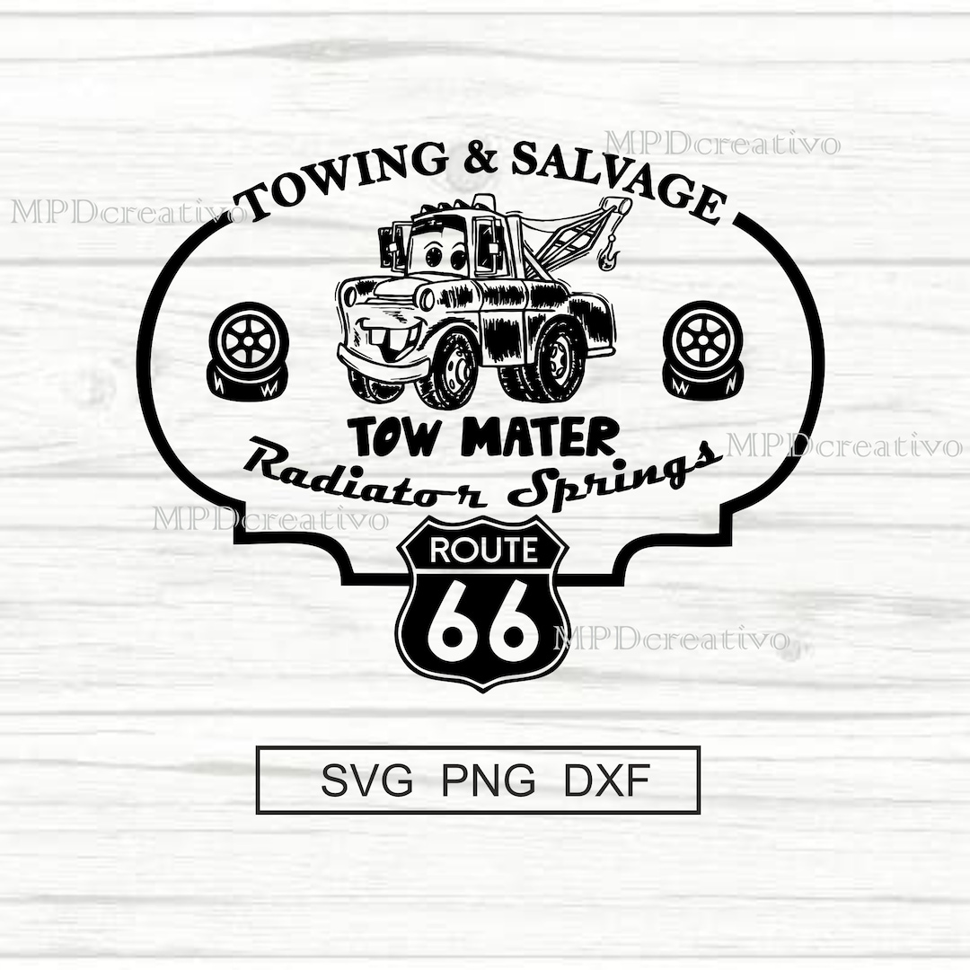 Tow Mater Instant Download Digital File Svg Png Dxf Clip Art SVG Files ...