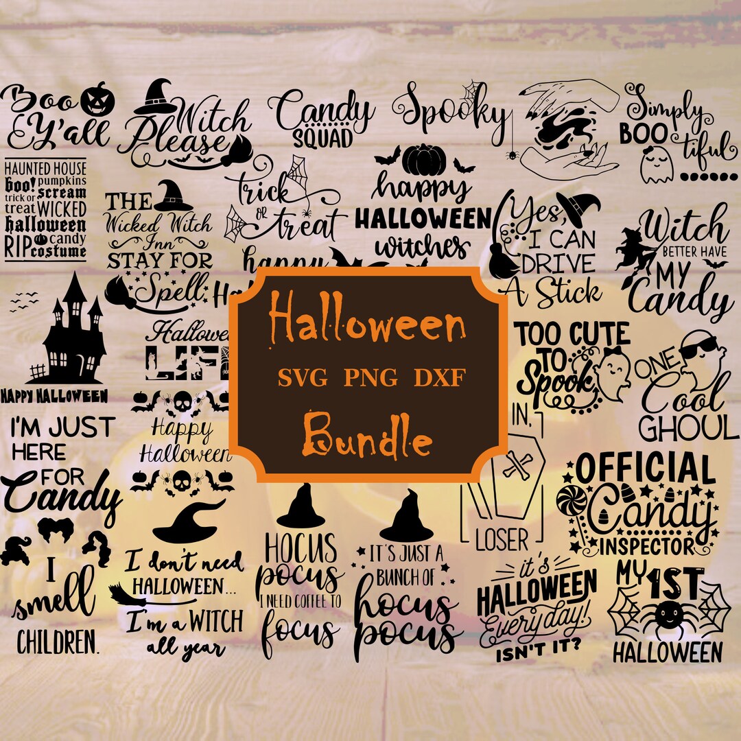 20+ SVG PNG Dxf Instant Digital Download Halloween Bundle, for Cricut ...