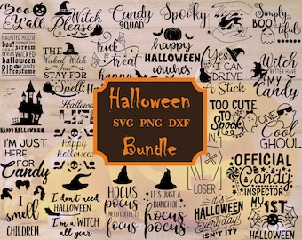 SVG PNG Dxf Instant Digital Download Halloween Bundle, for Cricut or ...