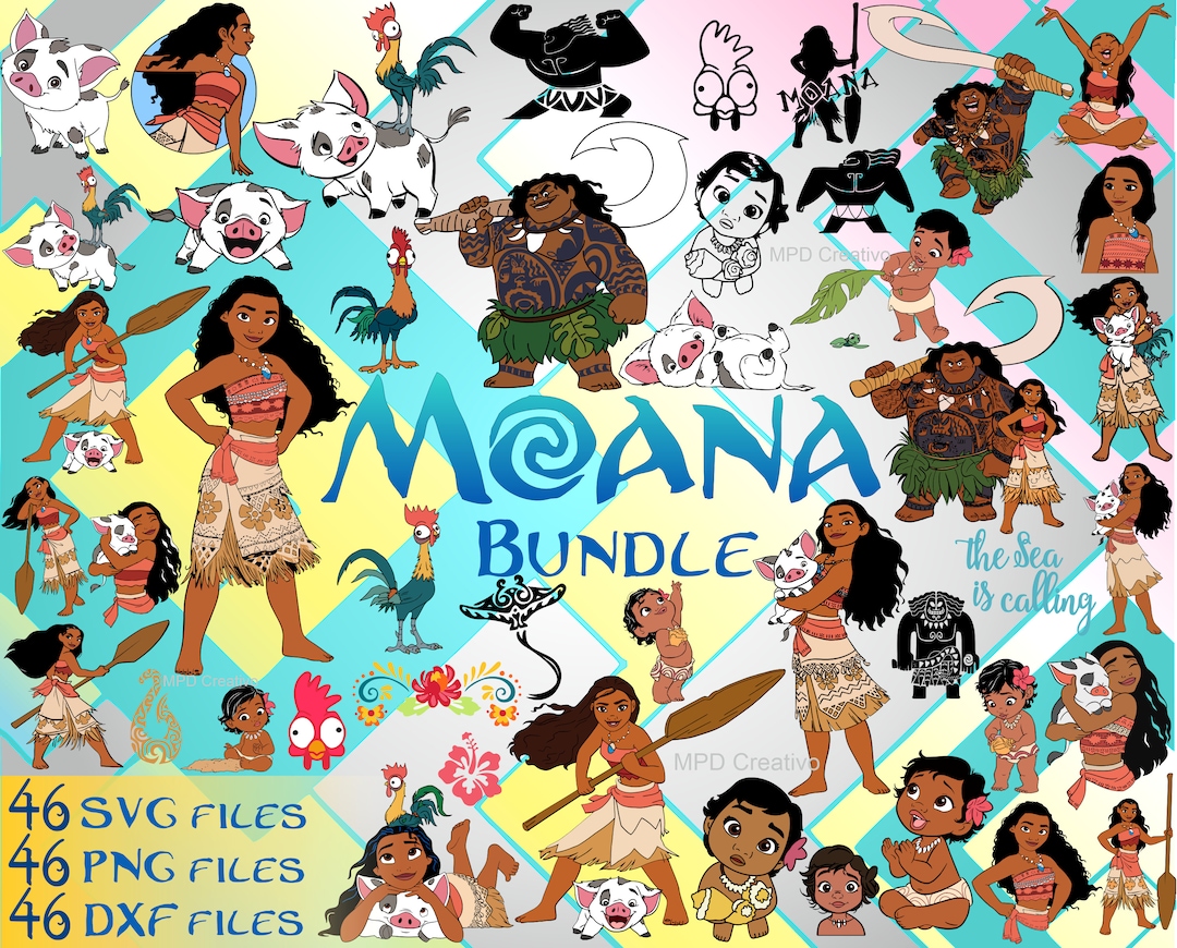 Moana Clipart Svg Png Dxf Instant Digital Download, Moana SVG, Moana ...