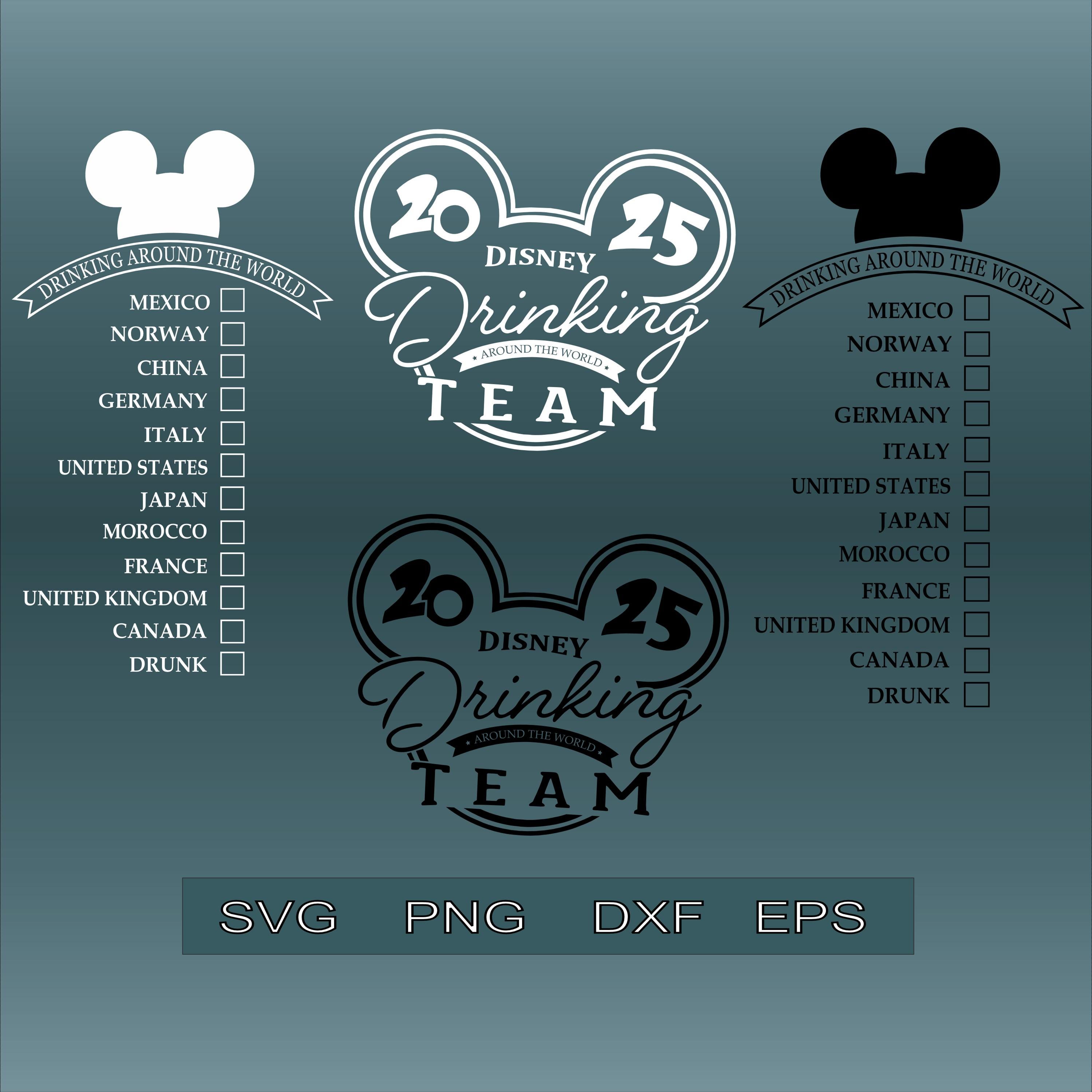 Drinking Around the World Team Png SVG Eps Dxf Cut Digital Files for ...