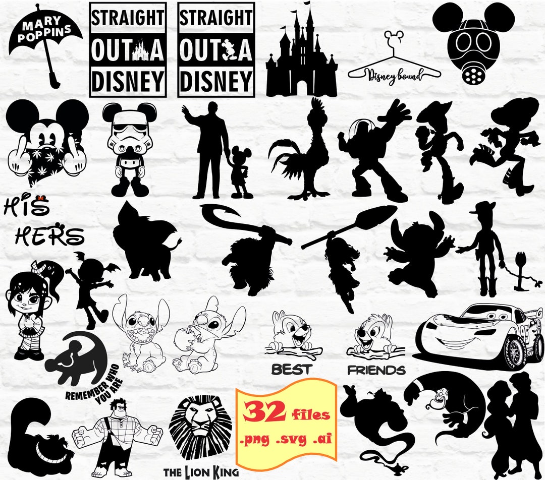 Disneybundle Svg Png Files for Cricut Mickeymouse Bundle Disneysvg ...