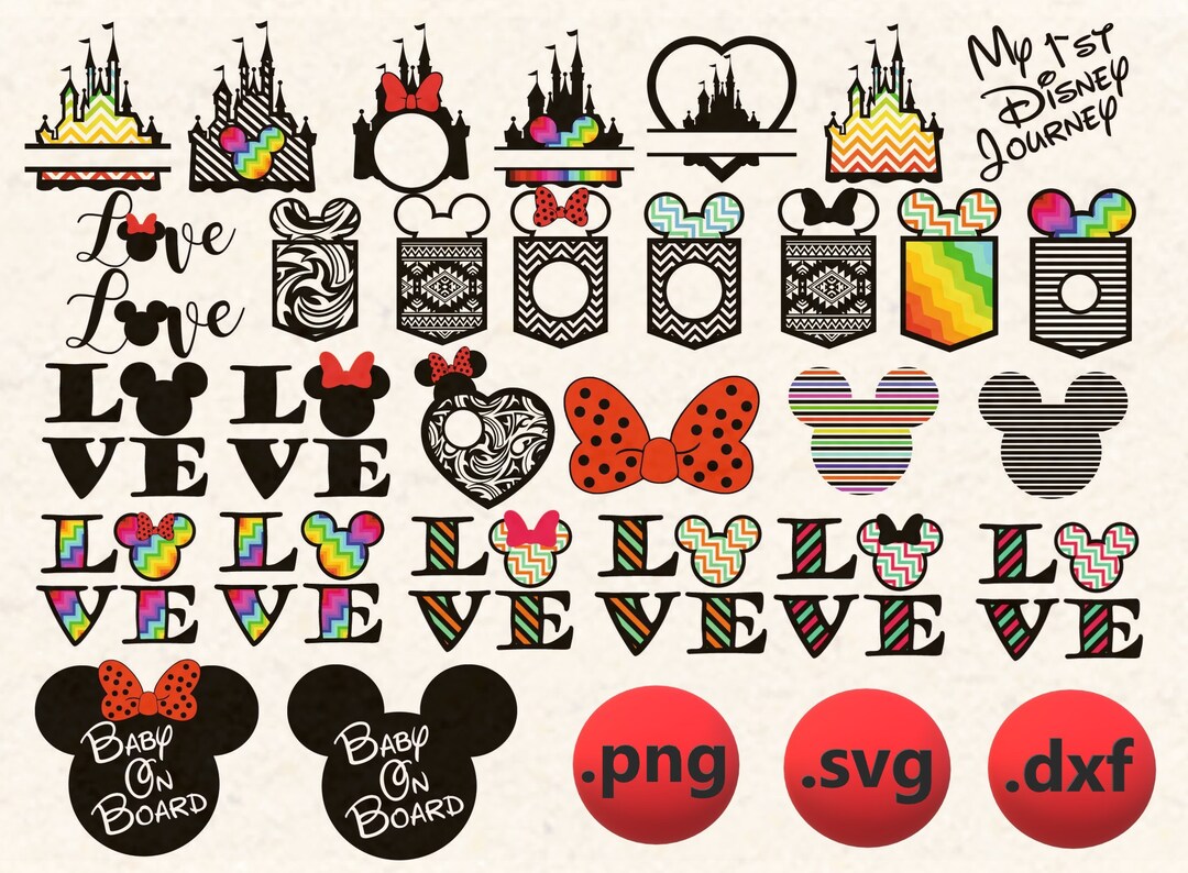 Disneybundle Svg Png Files for Cricut, Mickeymouse Bundle, Disneysvg ...