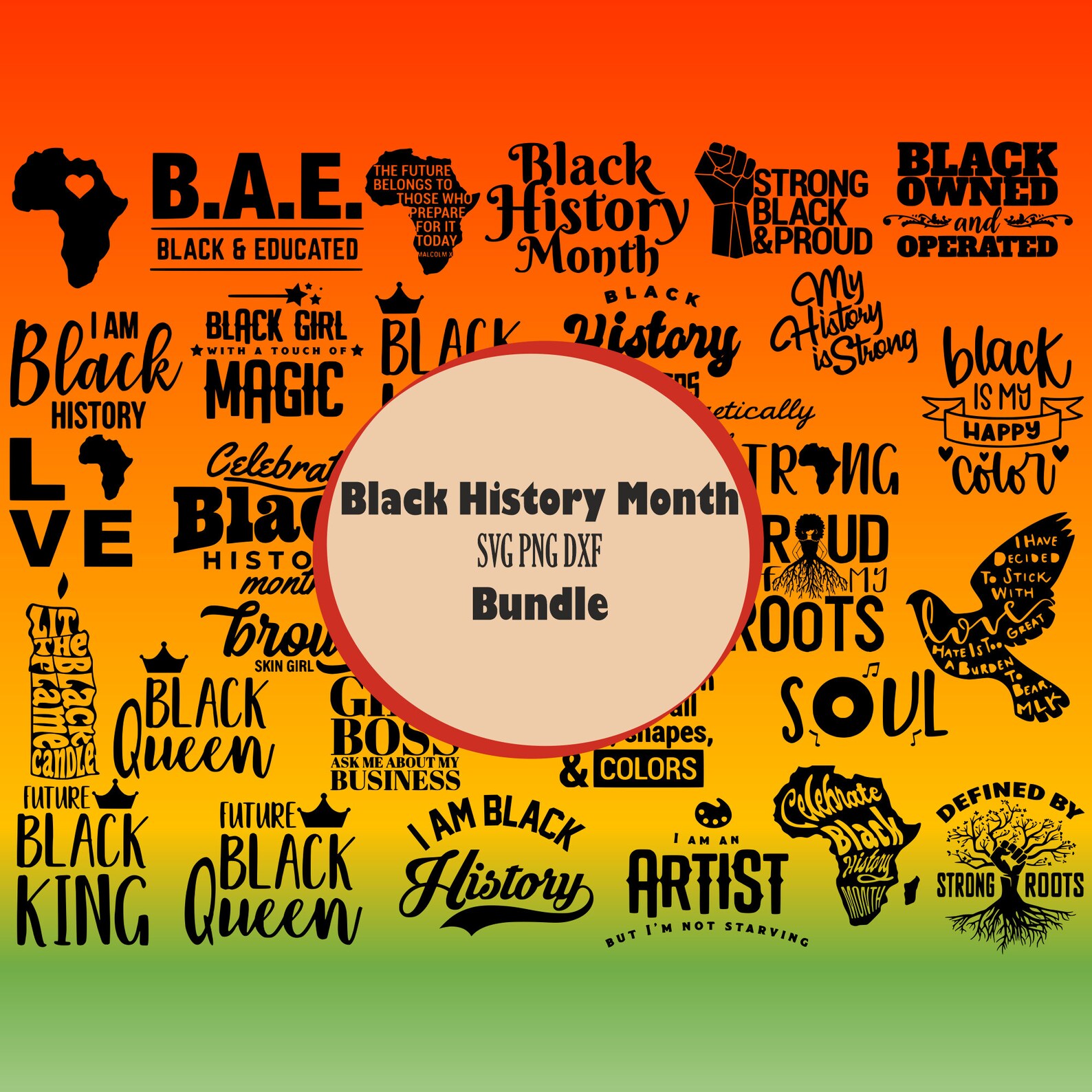 20+ SVG Instant Download Black History Month Bundle, for Cricut or ...
