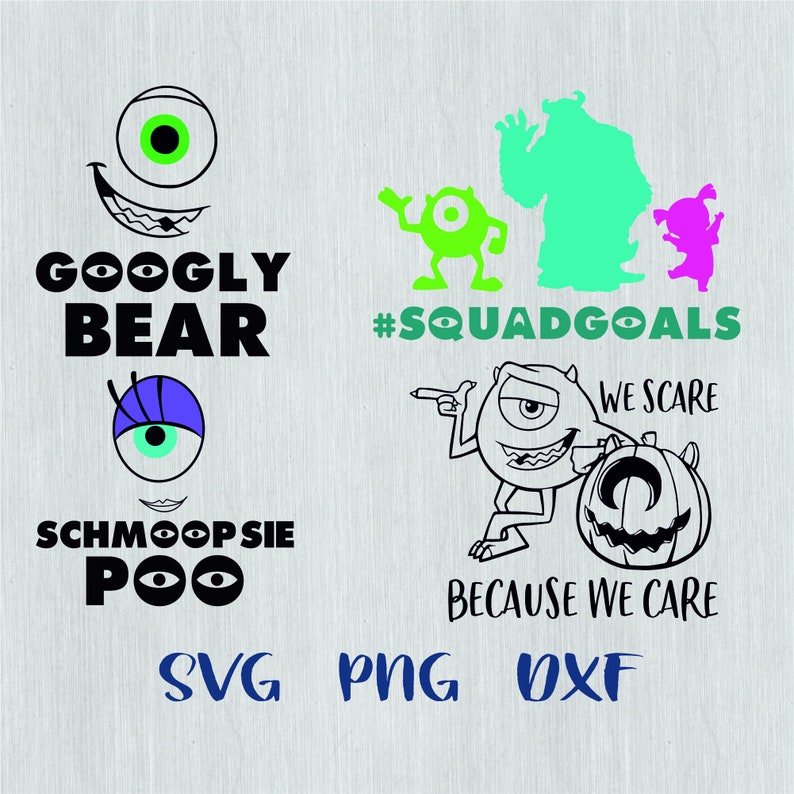 Monsters Svg Dxf Png Monsters Bundle Monsters Clip Art - Etsy