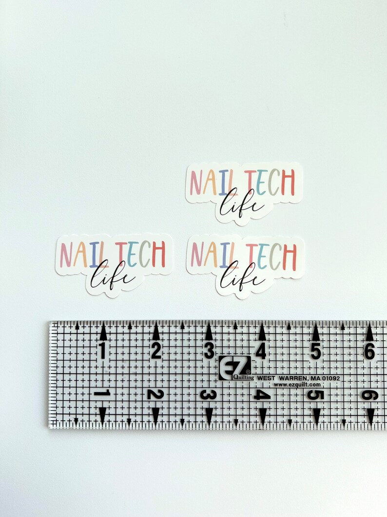 Vinyl Cute and Simple Nail Tech Life Sticker Water Resistant - Etsy