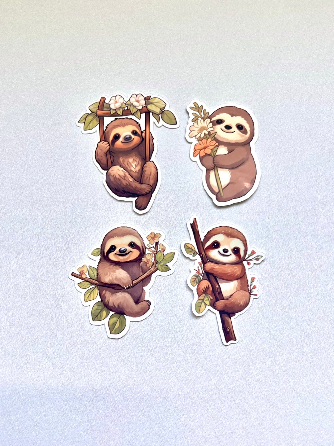 Cute Sloth Stickers | Trropical Animal Stickers | Wildlife Stickers ...