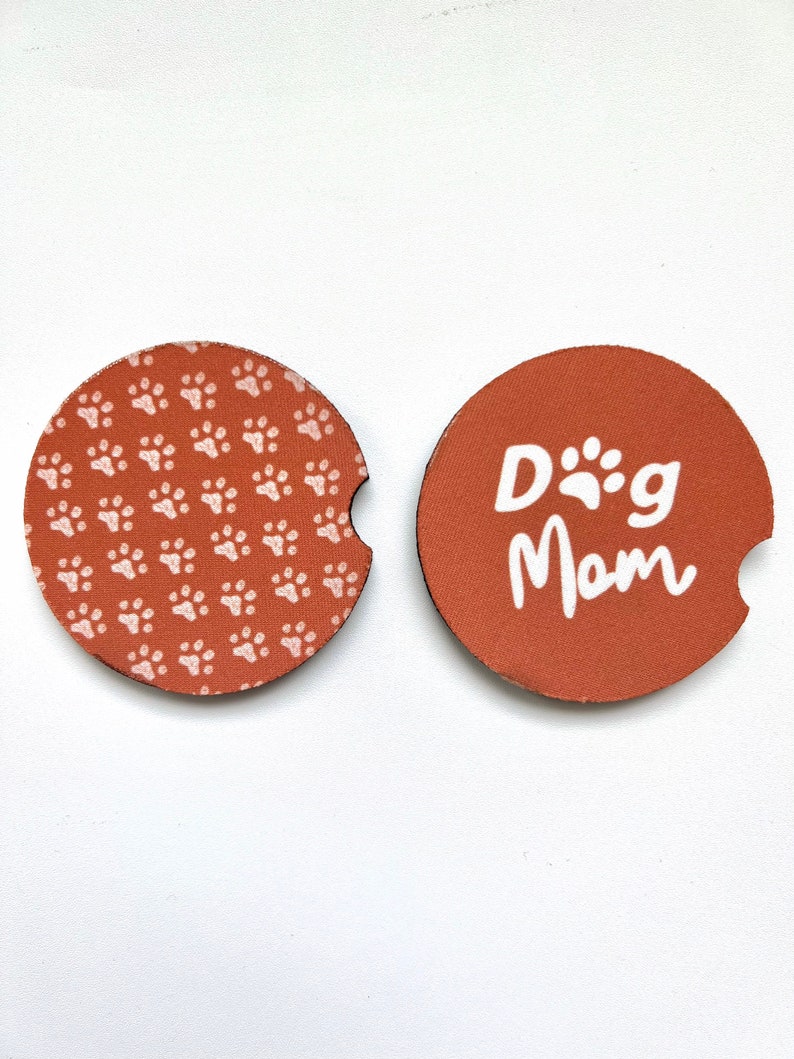 Dog Mom Car Coasters Dog Lover Car Coasters Cute Car Coasters Dog Puppy ...