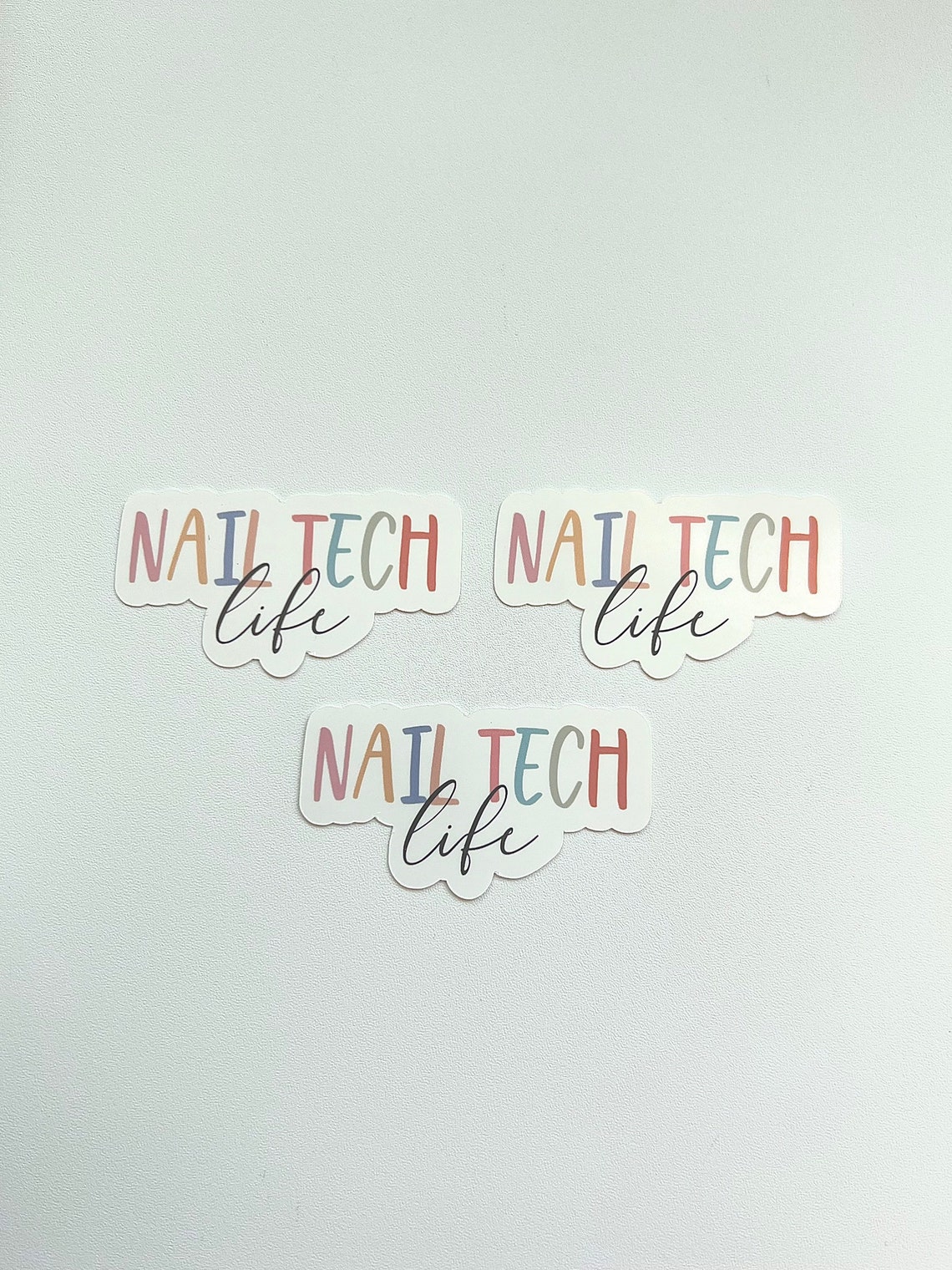 Vinyl Cute and Simple Nail Tech Life Sticker Water Resistant - Etsy