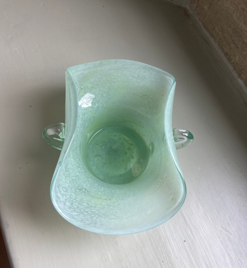 Nazeing Glass Bowl With Folded Rim and Applied Scroll Handles - Etsy