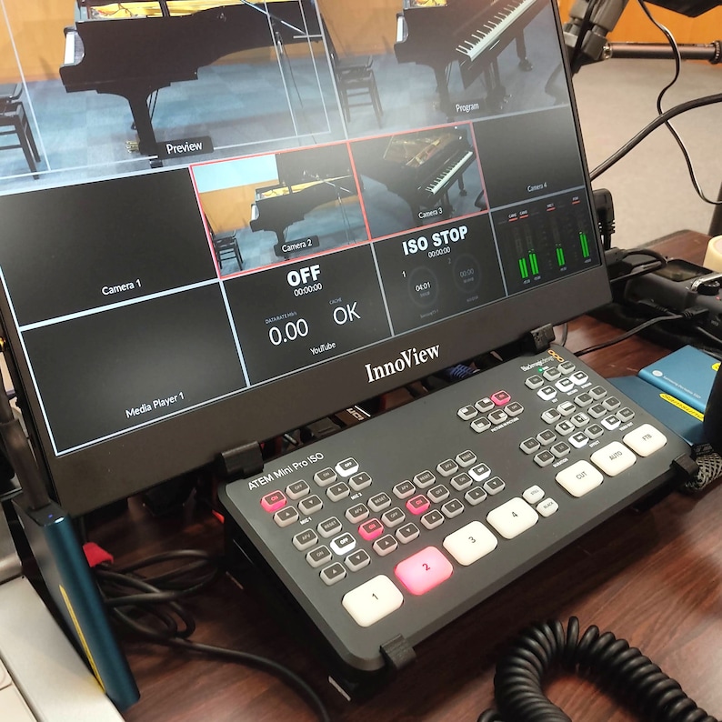 Combo Stand for "blackmagic Design ATEM Mini" & Thin LCD Monitor - Etsy