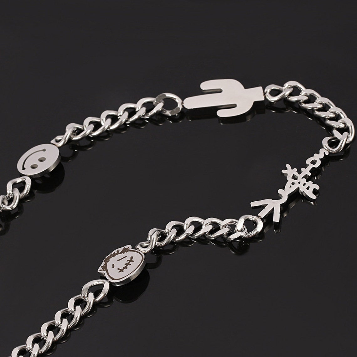 Cactus Jack Necklace Silver Cactus Jack Chain Choker - Etsy