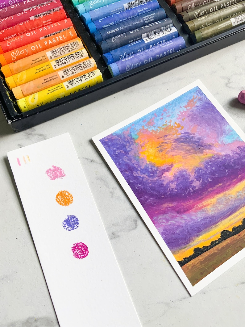 Clouds Rolling in Oil Pastel Painting Original Artwork - Etsy
