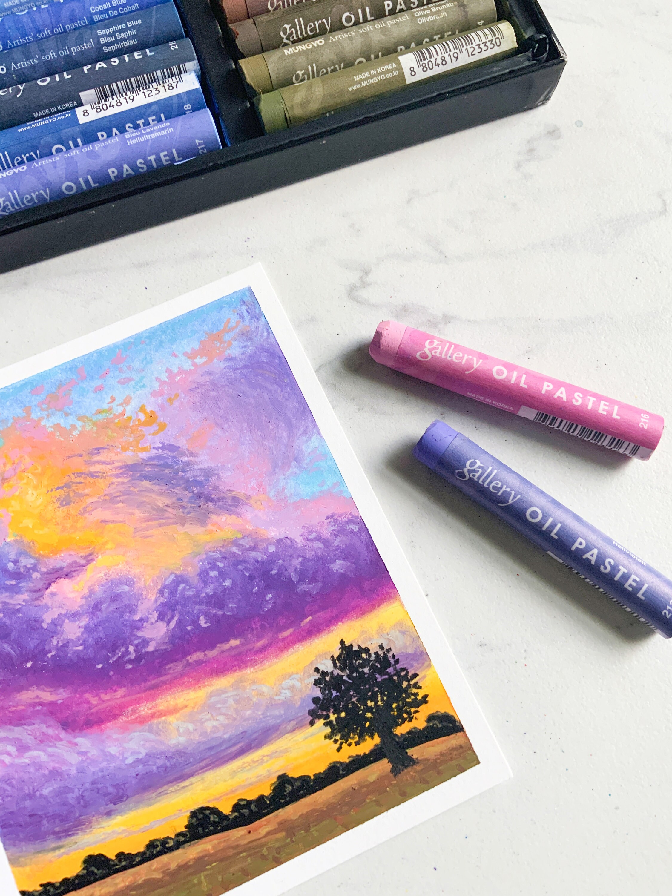 Clouds Rolling in Oil Pastel Painting Original Artwork - Etsy