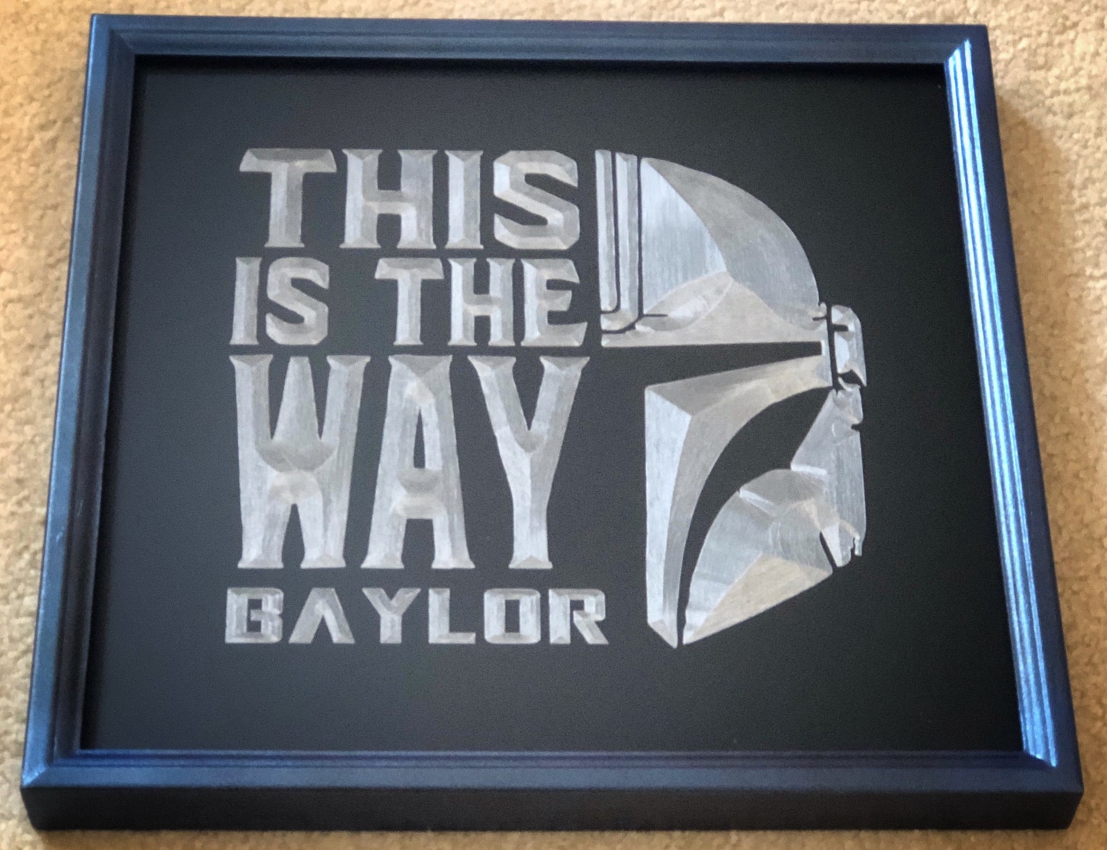 Mandalorian this is the Way Metal Personalized Sign Art - Etsy