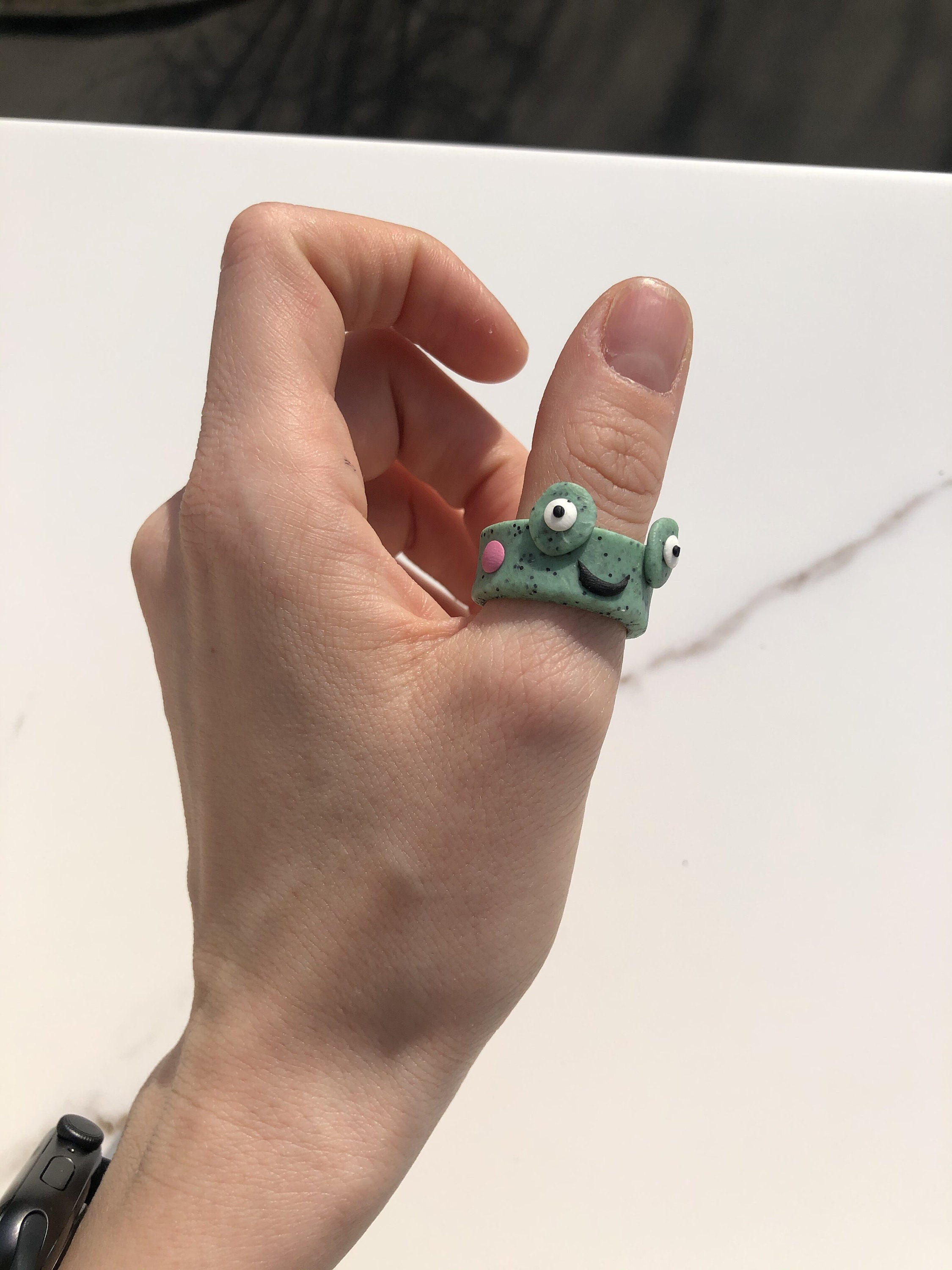 Polymer clay rings / Statement jewellery /Chunky clay rings | Etsy