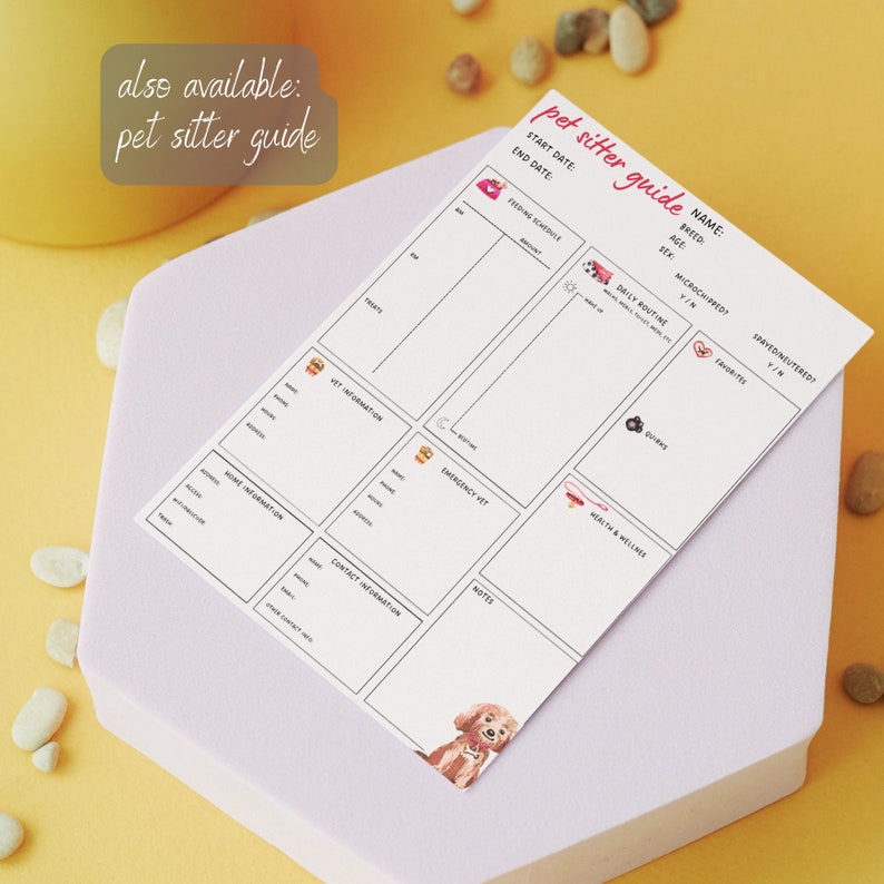 Pet Sitter Client Intake Form, Editable Pet Sitting Service Form, Dog ...